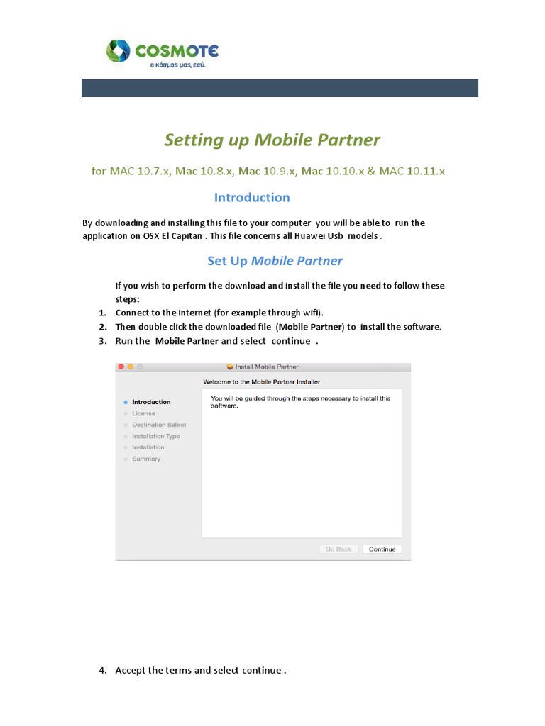 Mobile Partner Setup for Mac Users | PDF | Mobile Phones | Mac Os