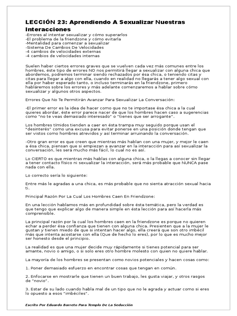 Sex Code Pdf Comunicación No Verbal Sexo
