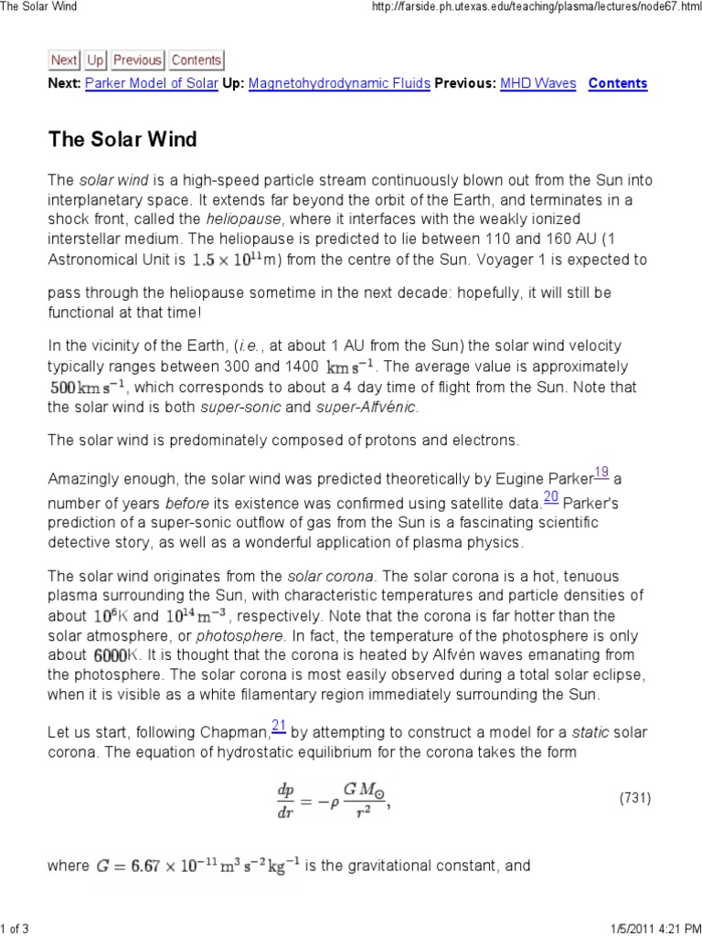 The Solar Wind | PDF | Solar Wind | Corona