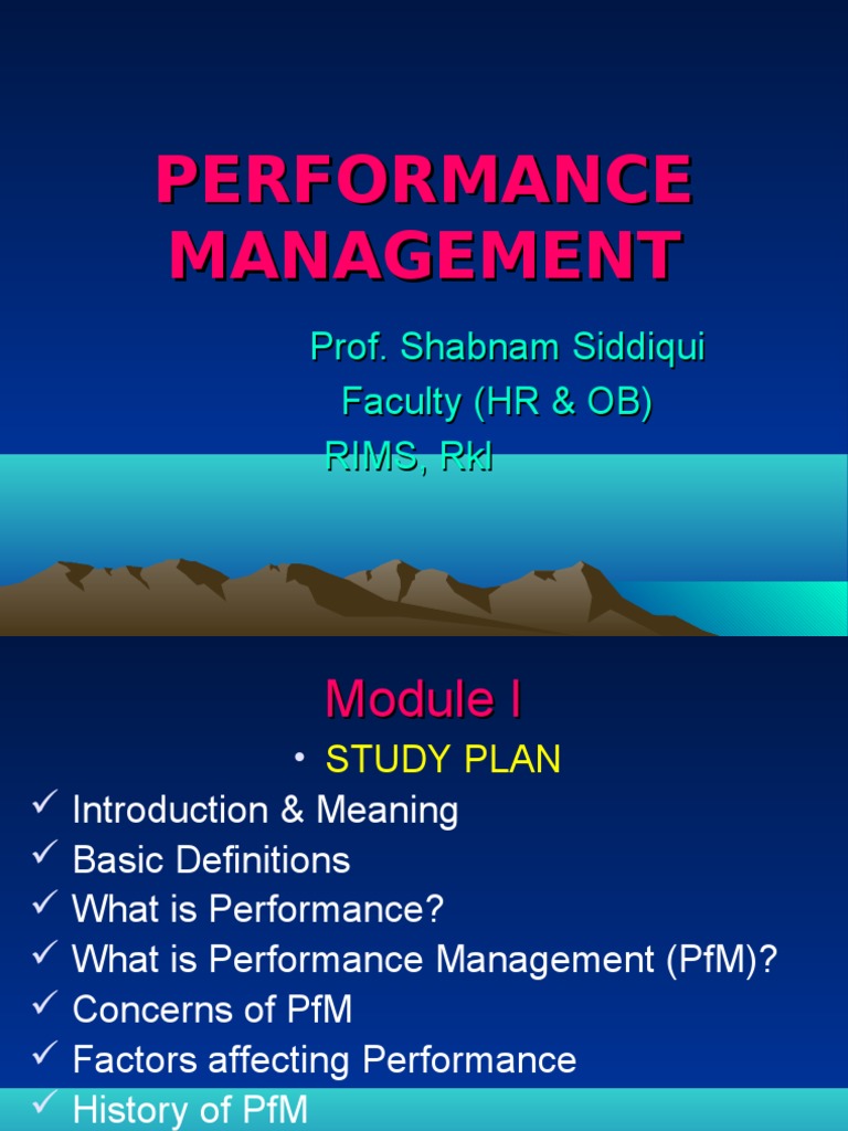Performance Mgt. | PDF | Goal | Performance Management