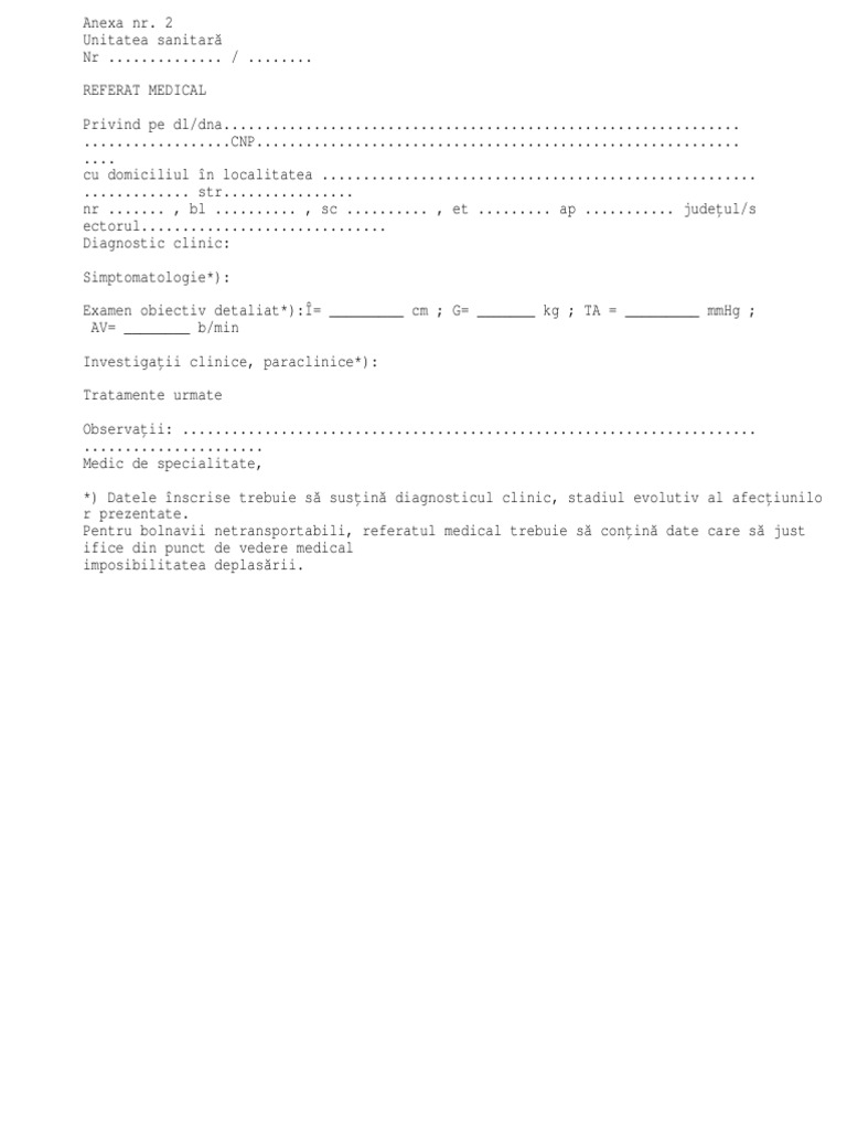 Referat Medical PT Comisia Expertiza Medic Specialist | PDF