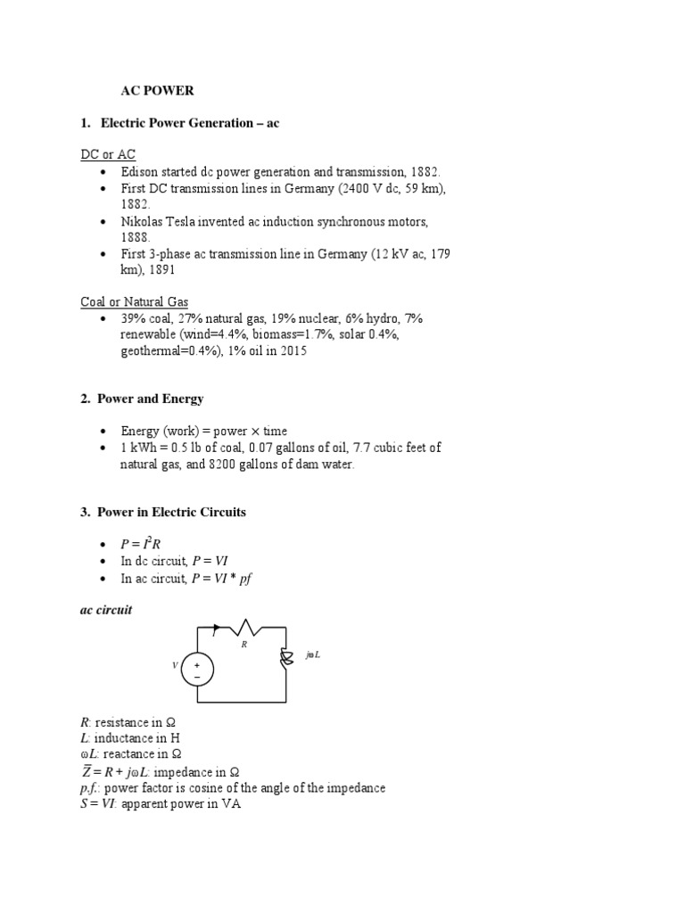 AC Power | Download Free PDF | Ac Power | Electric Power