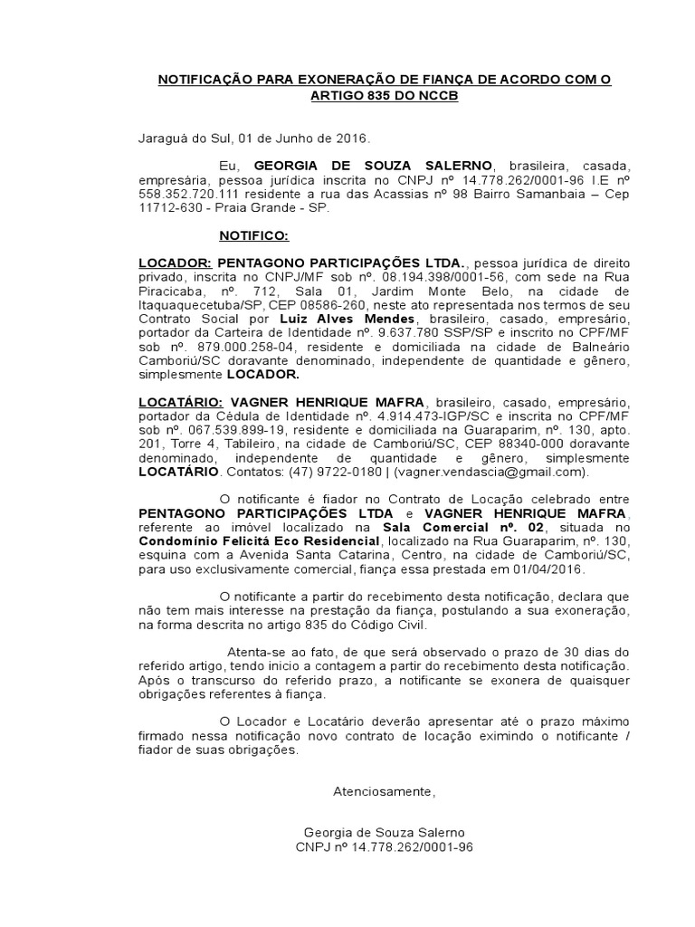 Carta de Exoneração | PDF