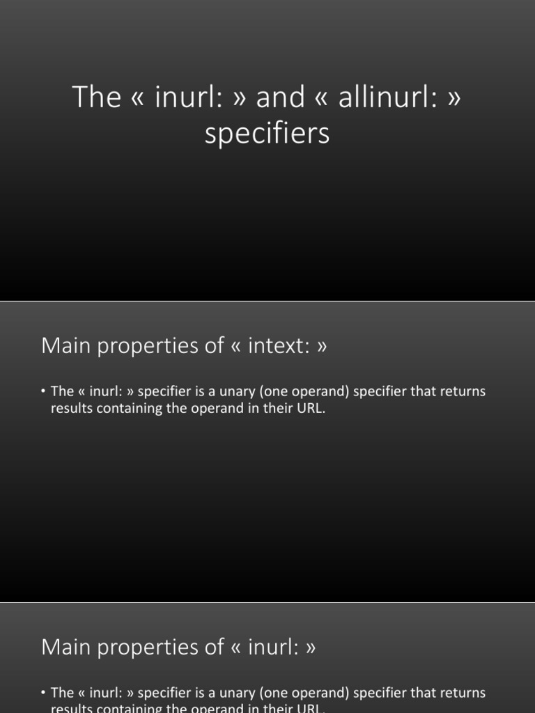 URL Search Specifiers Guide | PDF | Teaching Mathematics | Notation
