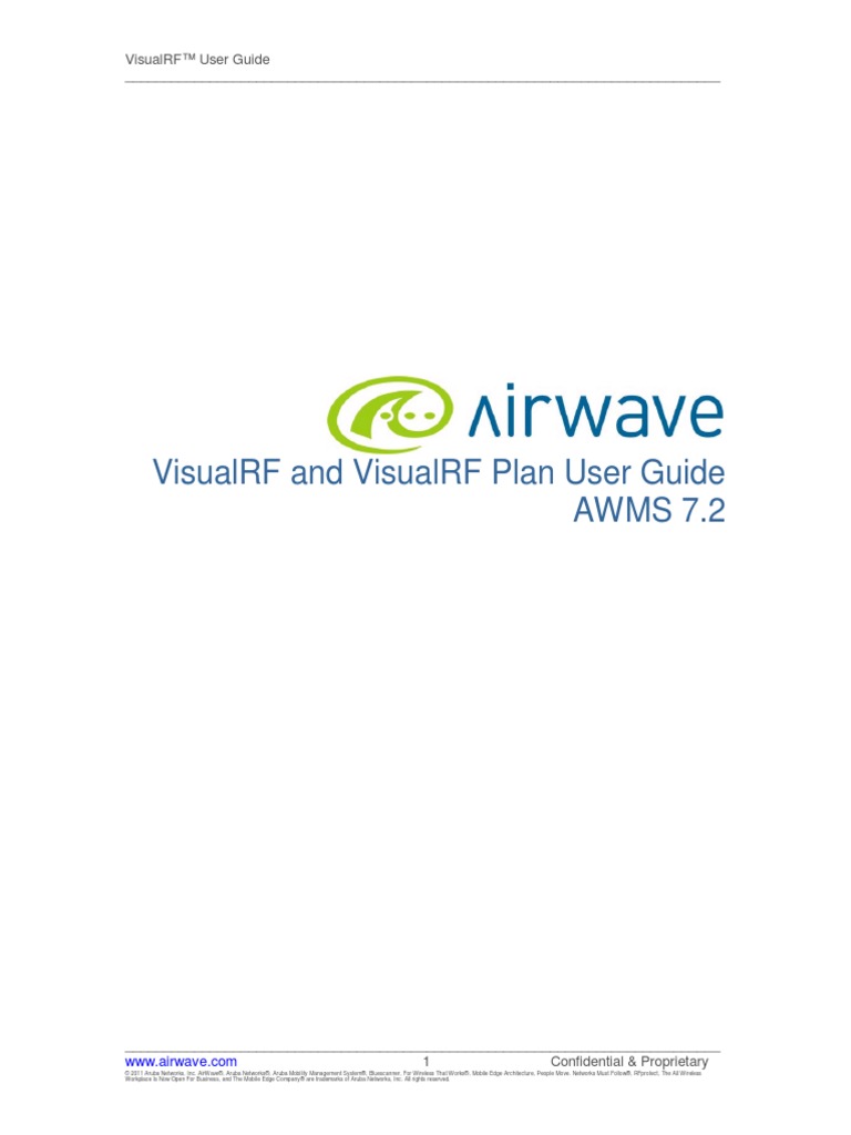 AWMS VisualRF UserGuide 7 | PDF | Wireless Access Point | Computer Network