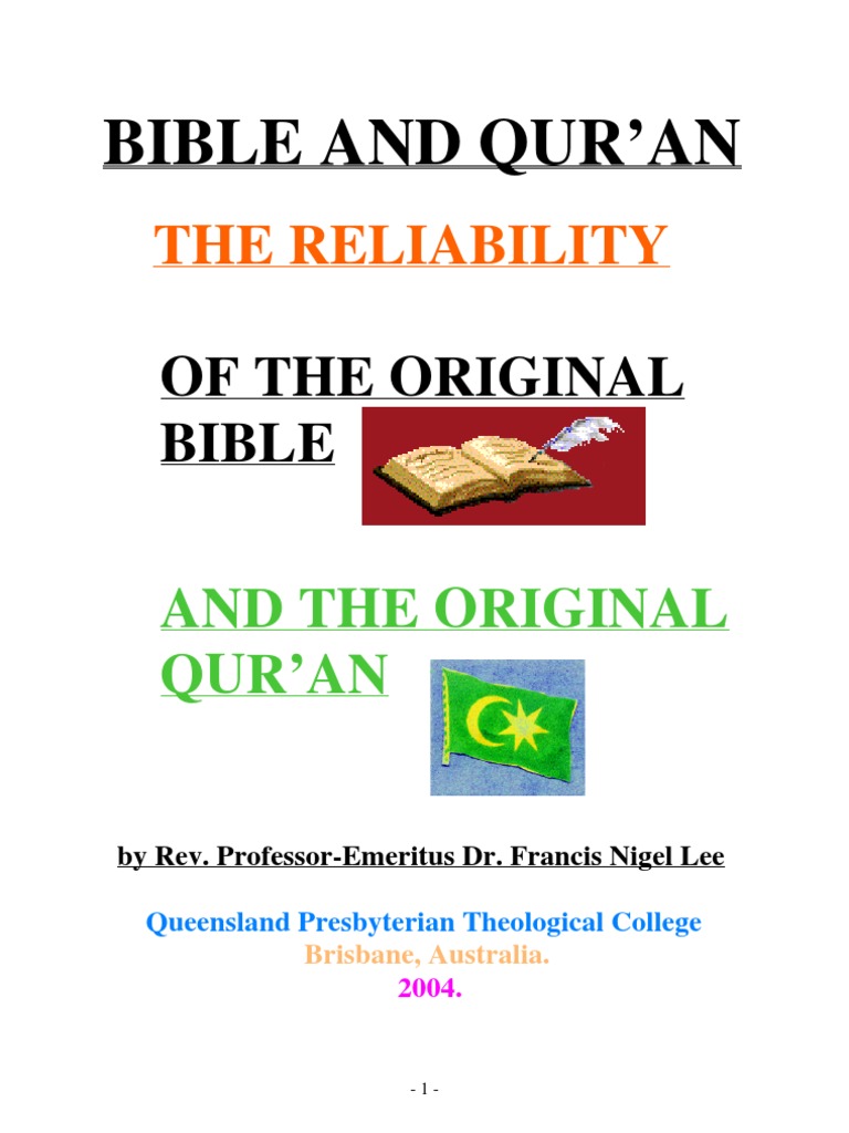 The Reliability: Bible and Qur'An | PDF | Bible | Old Testament