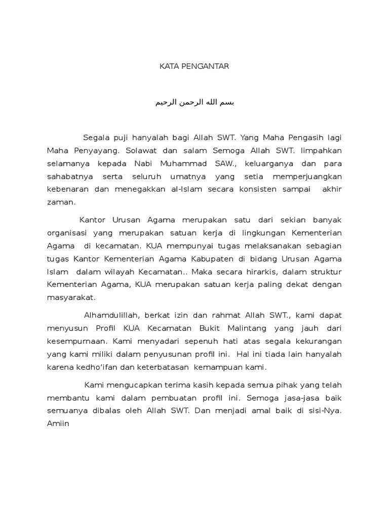 PROFIL KUA TELADAN Bukit Malintang | PDF