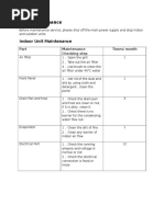 Ahu Service Checklist | PDF