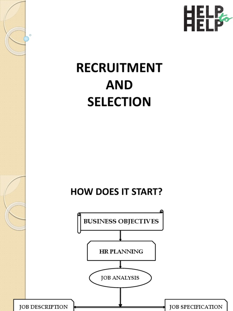 A Comprehensive Guide to the Recruitment and Selection Process | PDF ...