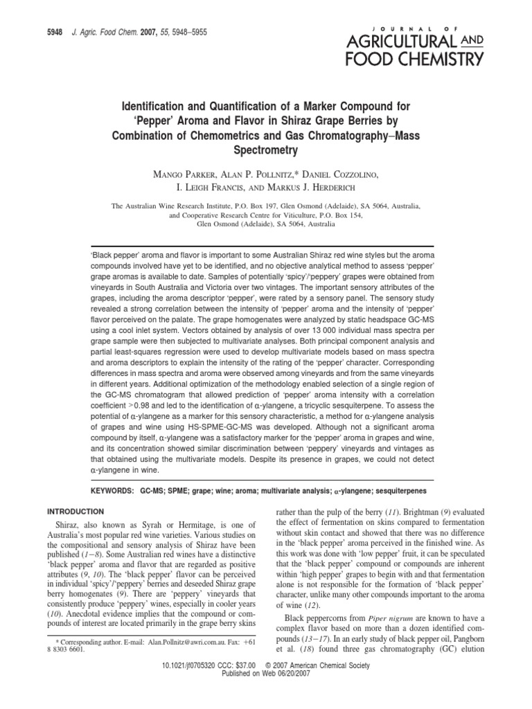 Identification and Quantification of A Marker Compound For Pepper PDF ...