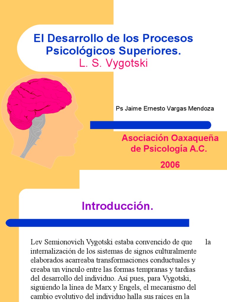Desarrollo de Los Procesos Psicologicos Superiores Vygotski | PDF | Percepción | Sicología