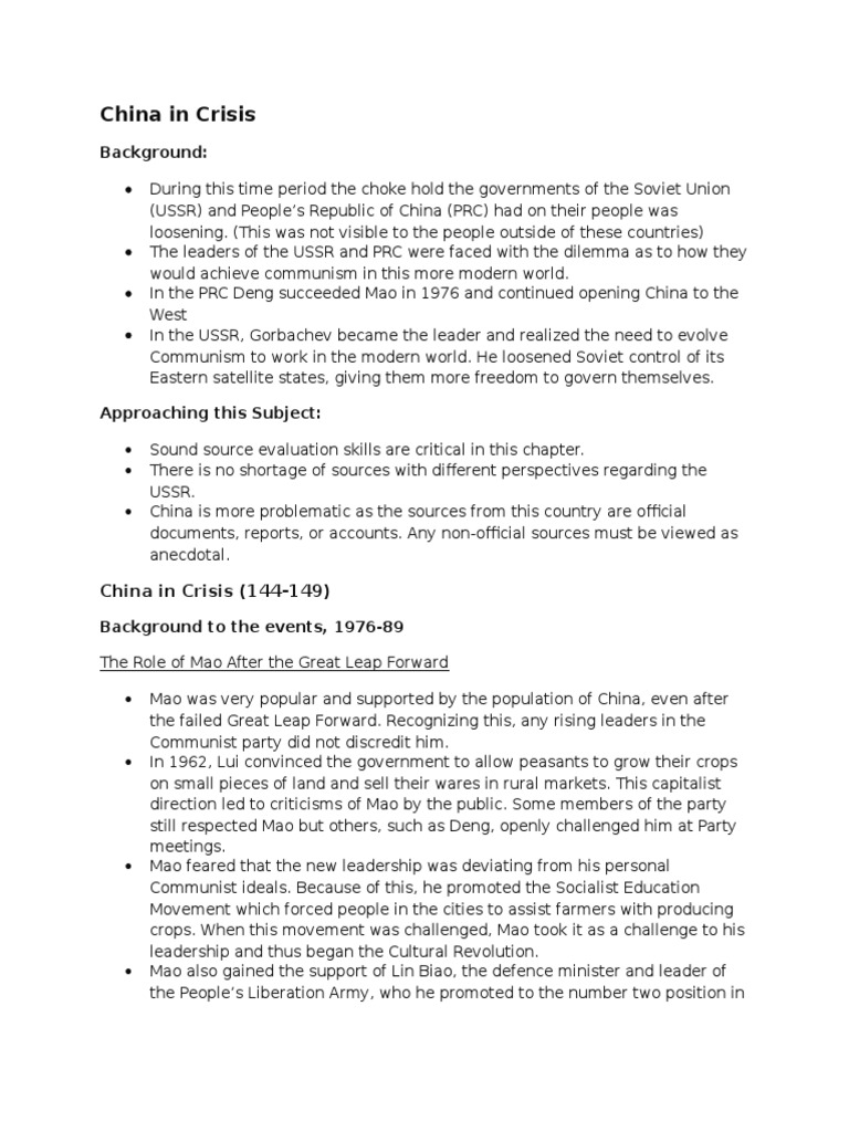 China's Political Evolution: 1976-1989 | PDF | Social Science | History