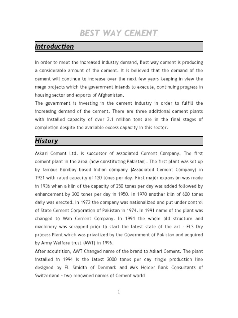 Best Way Cement........ | PDF | Inventory | Cost Of Goods Sold