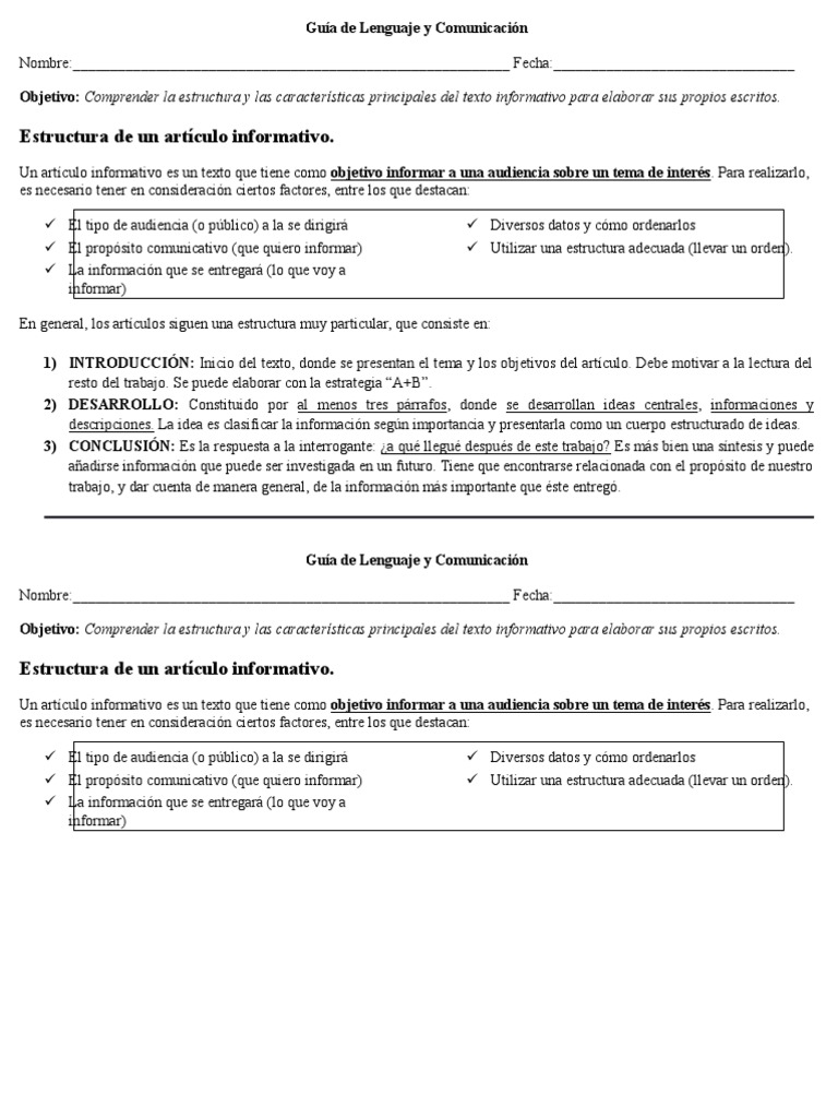 Estructura del Texto Informativo | PDF | Información | Comunicación