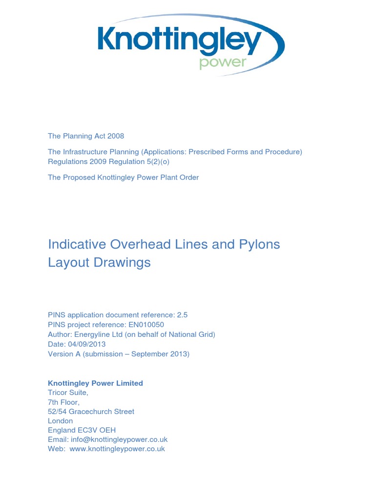 Overhead Lines and Pylons Drawing | PDF
