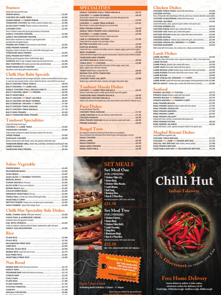 Chilli Hut Proof - Compressed | PDF | Kebab | Curry