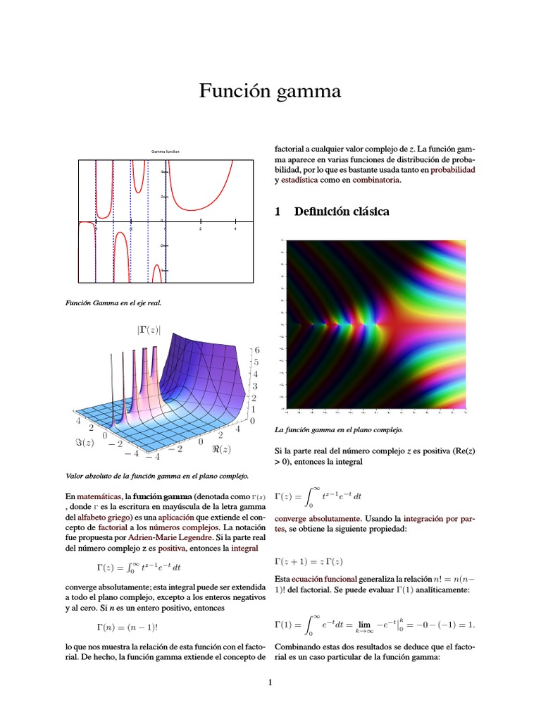 Función Gamma | PDF | Integral | Números