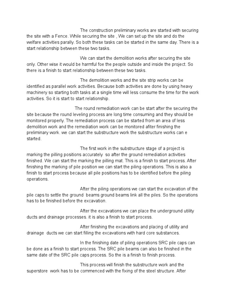 The Construction Preliminary Works | PDF | Masonry | Building Materials