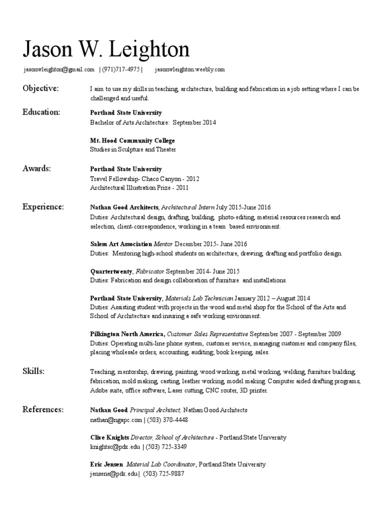 Jason Resume June 2016 Weebly | PDF