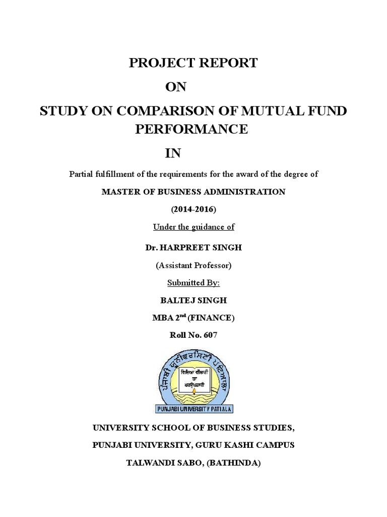 Mutual Fund Performance Comparison Report | PDF | Career & Growth ...