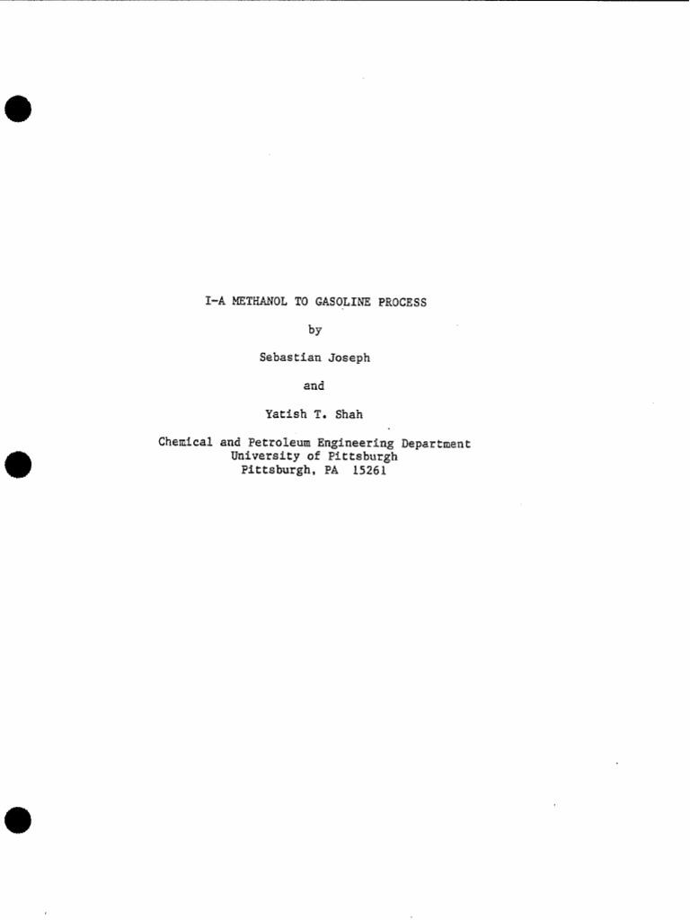 MTG Process | PDF | Chemical Reactor | Chemical Kinetics