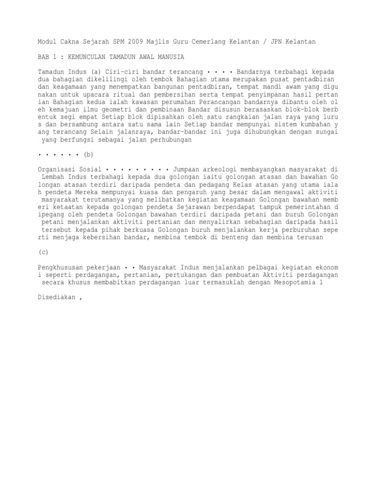 Nota Sejarah Form 4 | PDF