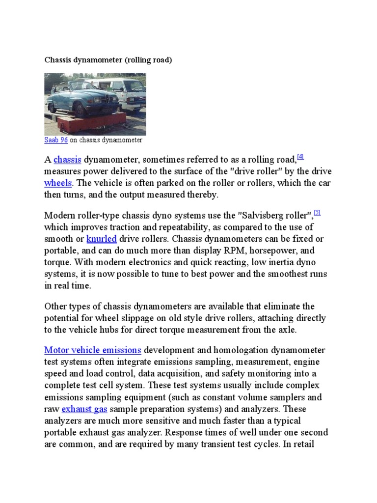 Understanding Chassis Dynamometers | PDF