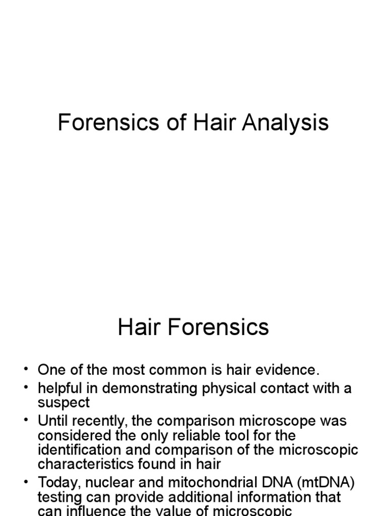 Forensics of Hair Analysis | PDF | Hair | Forensic Science