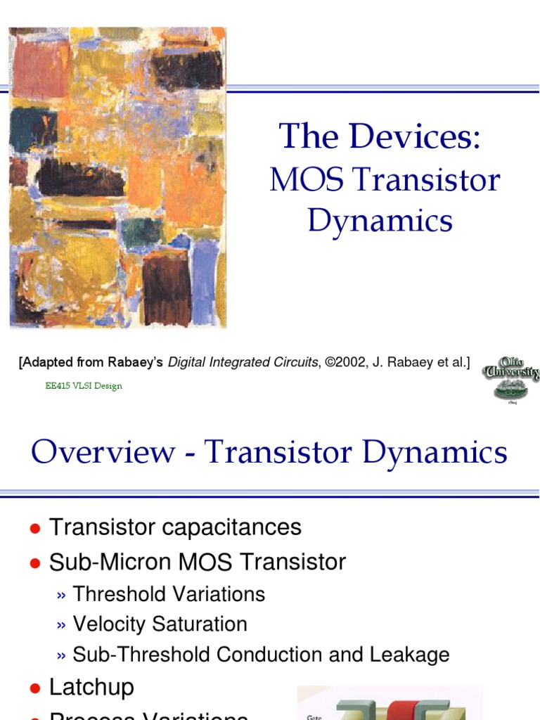 Lecture 9 - MOS Transistor Dynamics | PDF | Mosfet | Field Effect ...