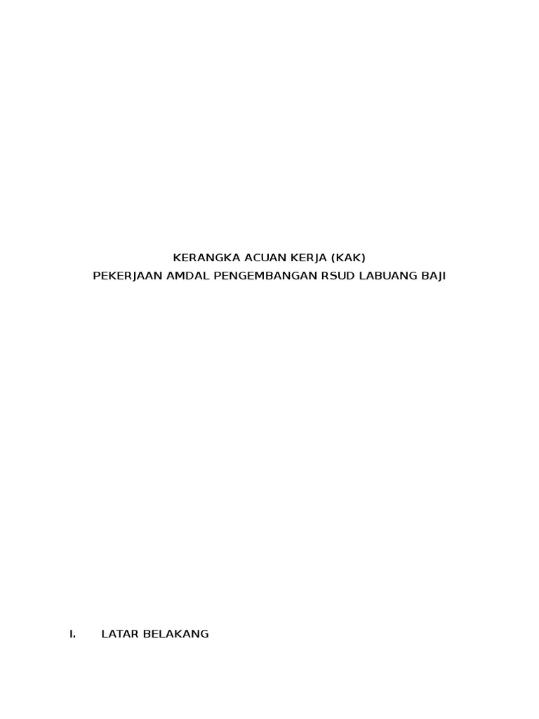 Kak Amdal RS | PDF | Bisnis