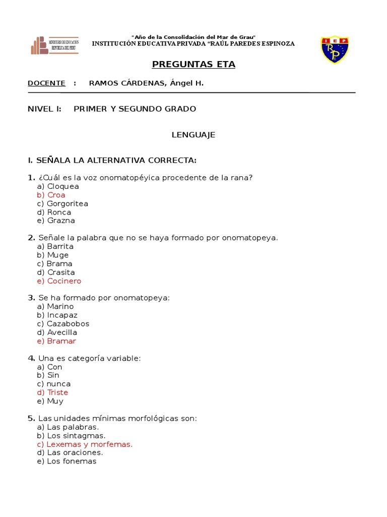 Preguntas Eta - Mayo | PDF | Adverbio | Adjetivo