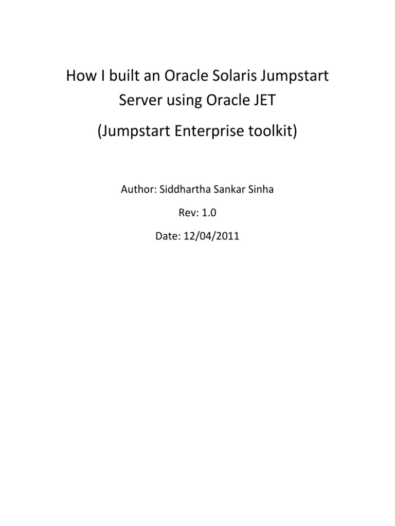 How To Build A Oracle Solaris Jumpstart Server | PDF | File System ...
