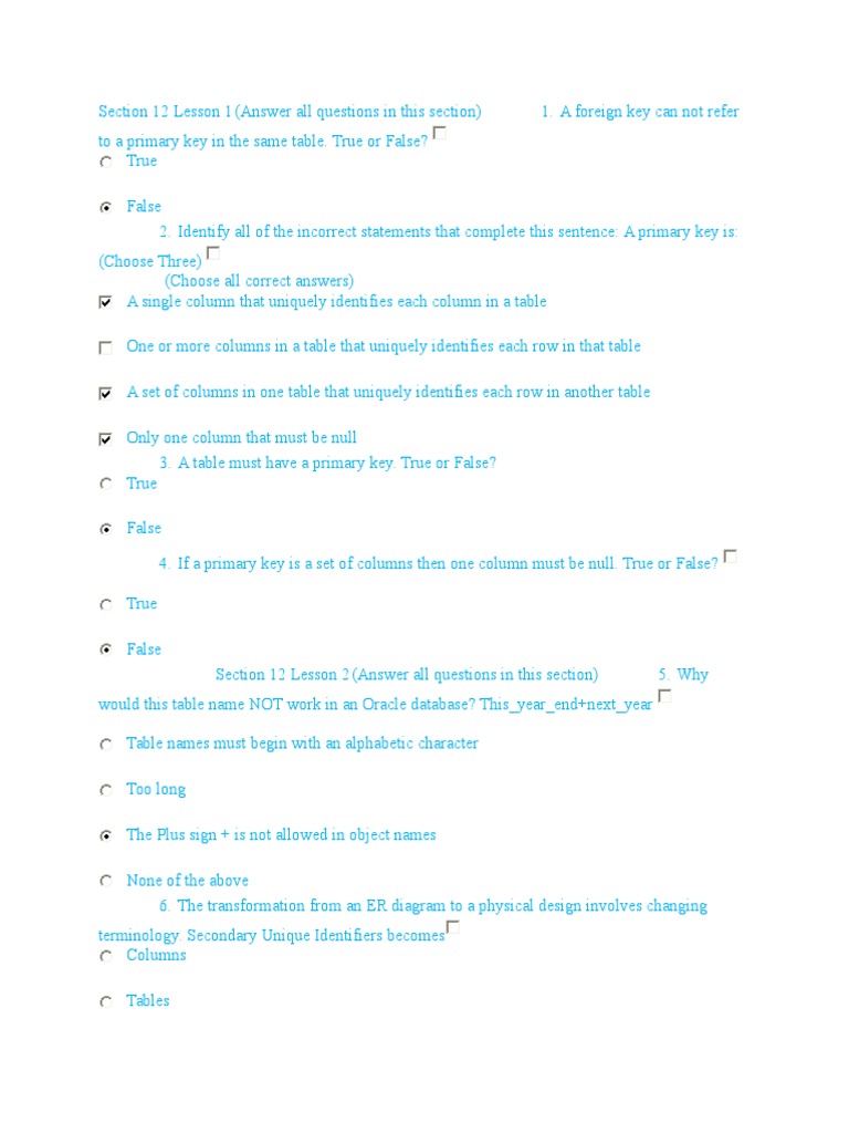 Mid Term Exam SQL | PDF | Sql | Table (Database)