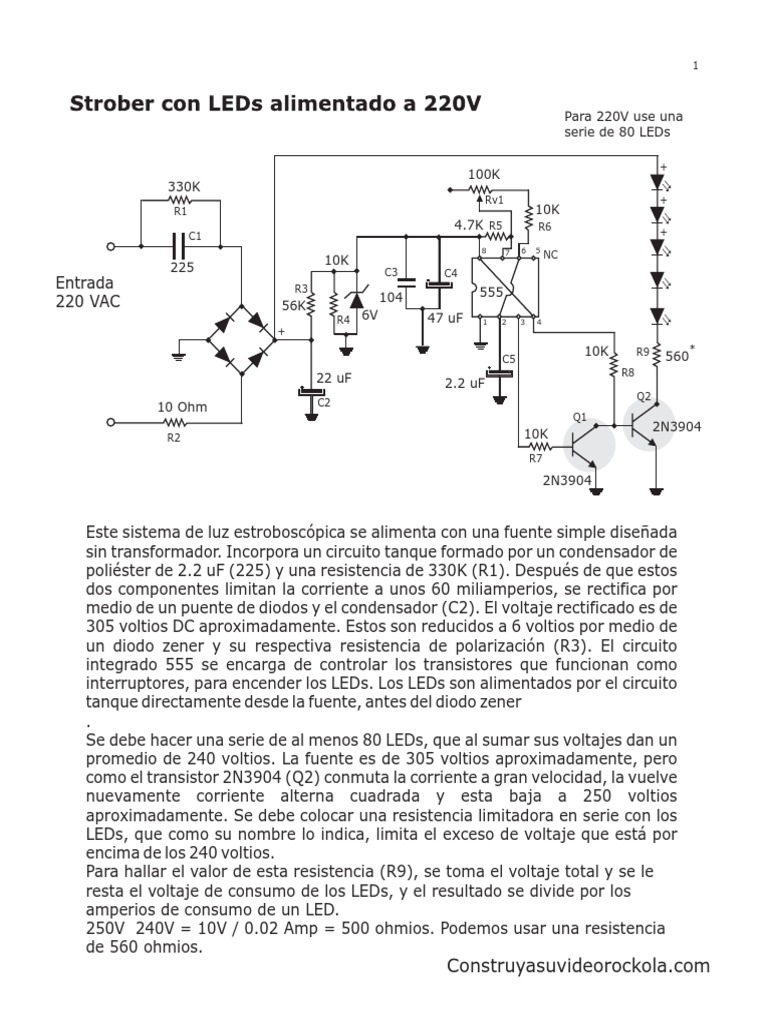 Circuito de Strober | PDF | Placa de circuito impreso | Diodo emisor de luz