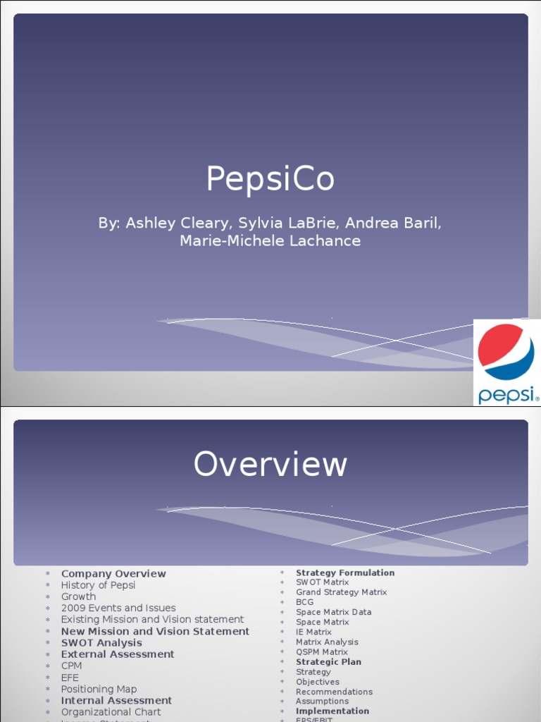 Pepsi Co | PDF | Pepsi Co | Food And Drink