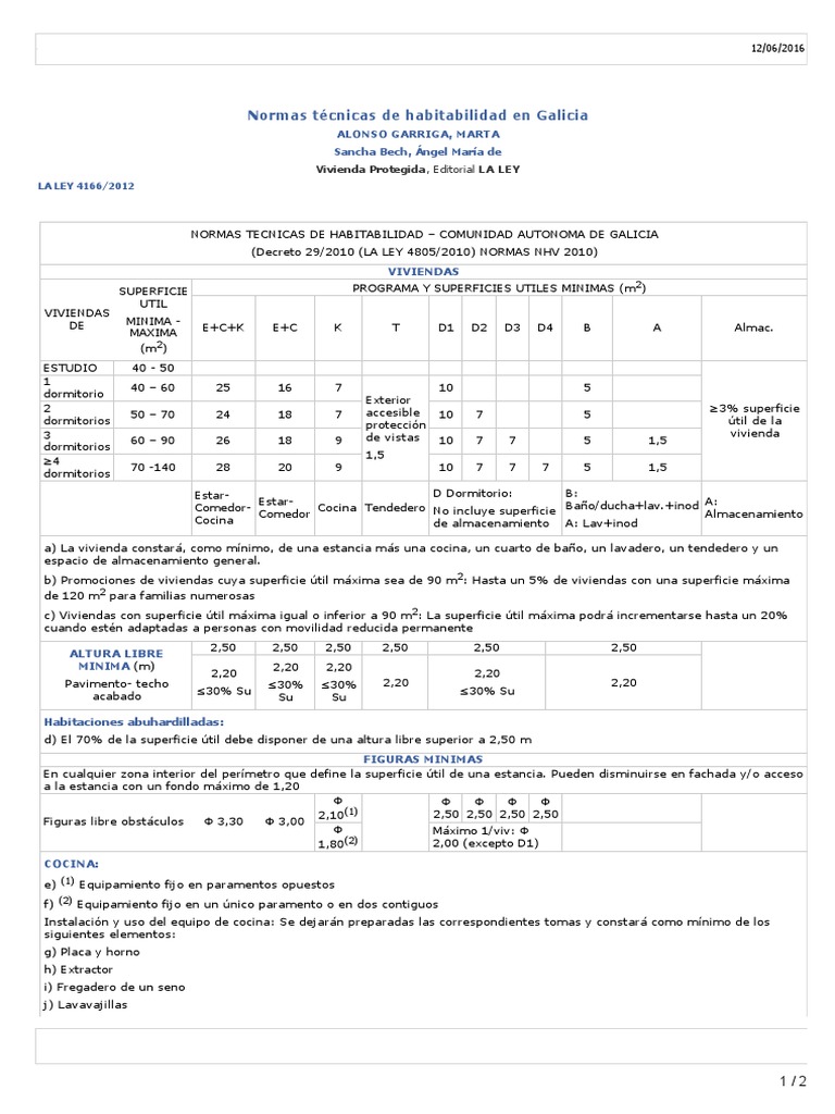 Normas Técnicas de Habitabilidad en Galicia | PDF | Ventana | edificio
