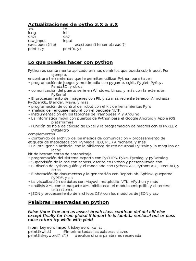 Apuntes de Python | PDF | Objeto (informática) | Herencia (Programación ... Apuntes de Python | PDF | Objeto (informática) | Herencia (Programación ...