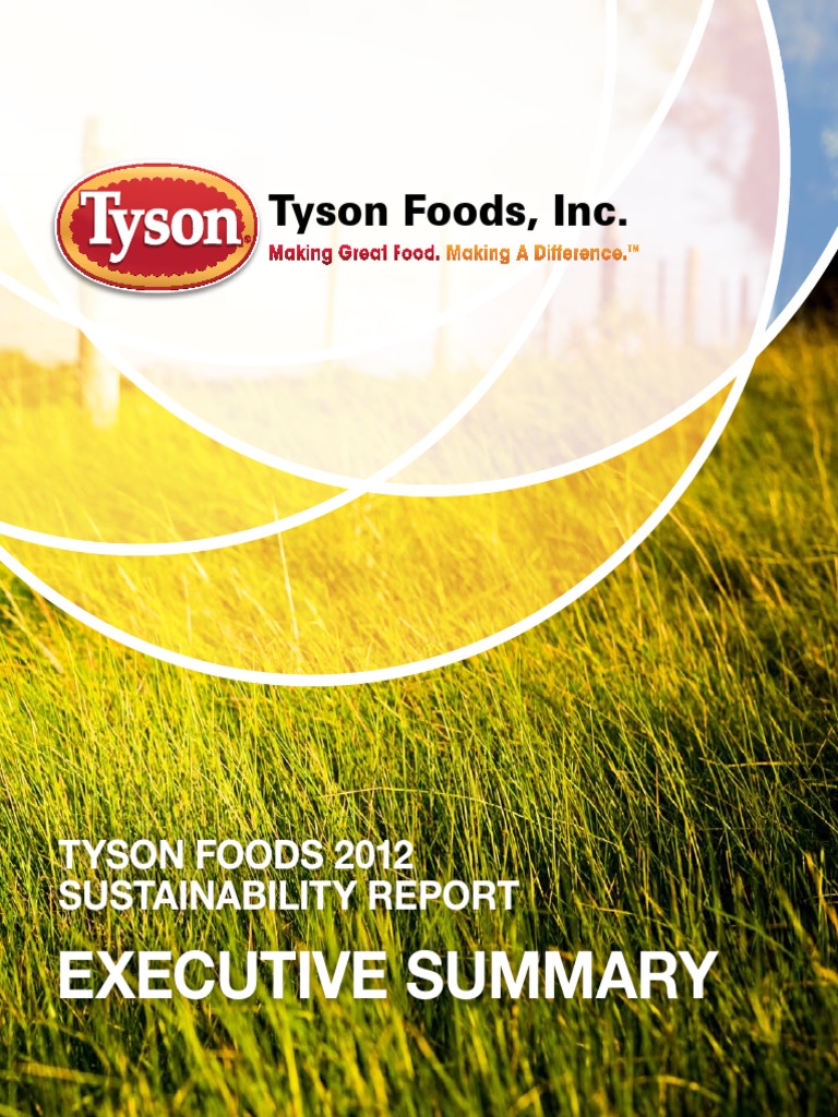 Executive Summary: Tyson Foods, Inc | PDF | Sustainability | Foods