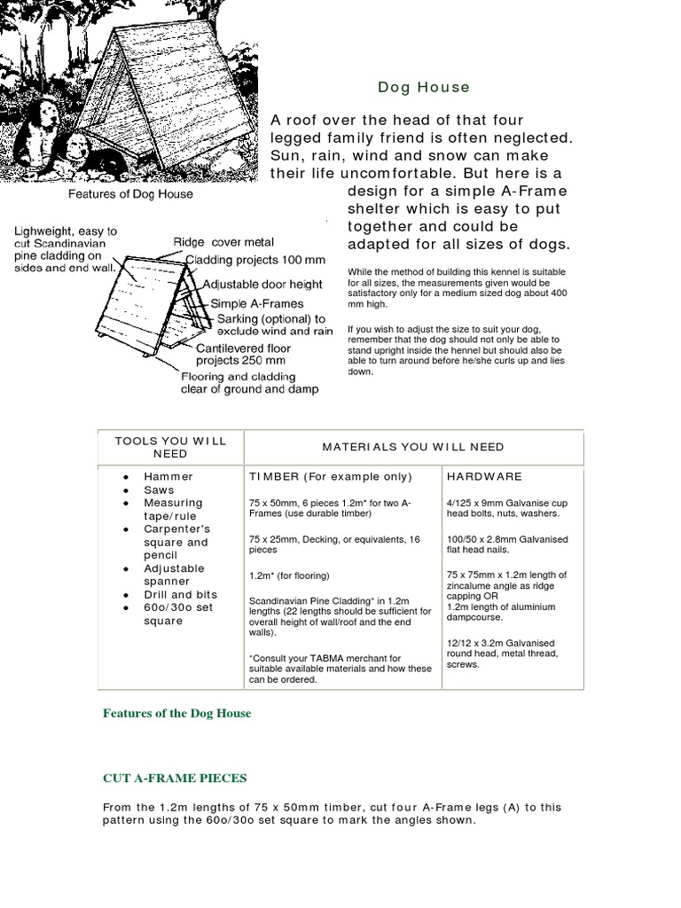 Dog House | PDF | Framing (Construction) | Building Materials
