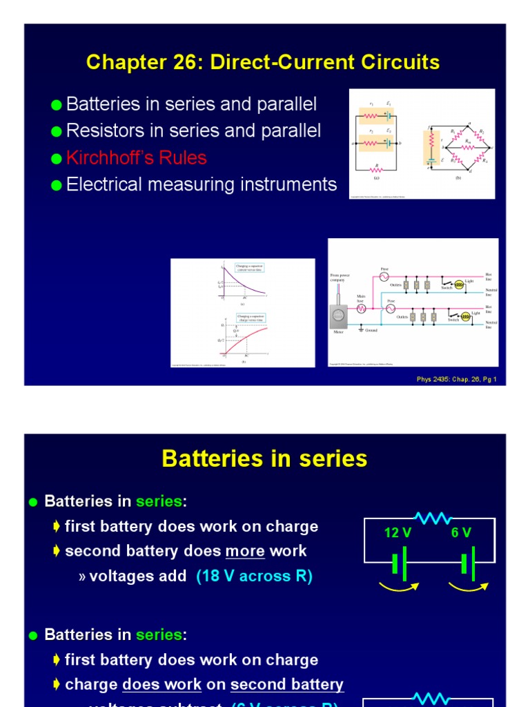 Chapter 26: Direct-Current Circuits | Download Free PDF | Series And ...