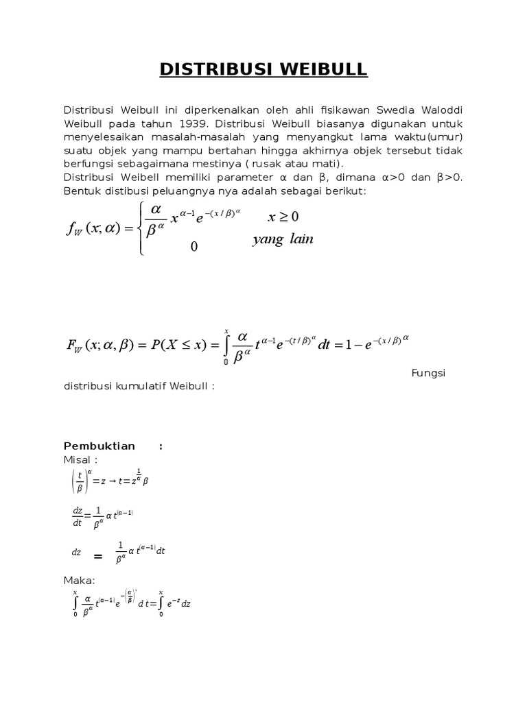 Distribusi Weibull | PDF