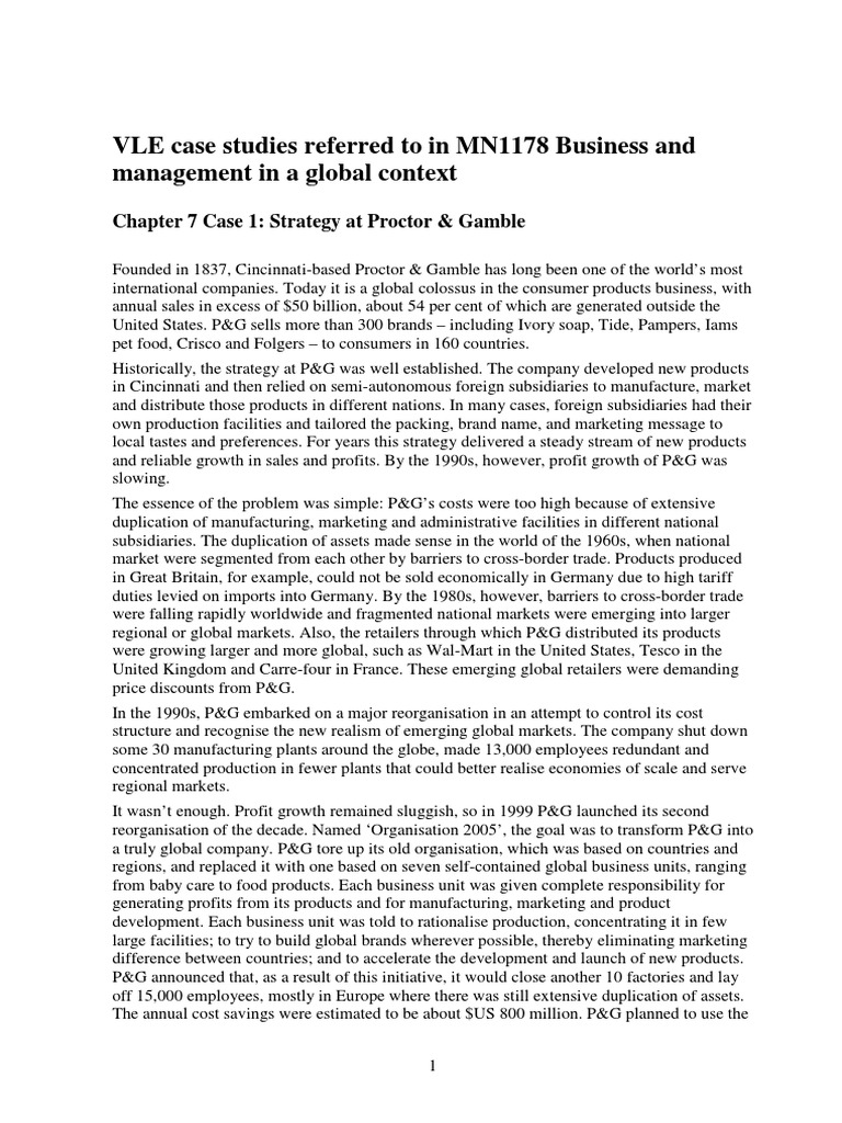 178 Vle Case-Studies | PDF | Unilever | Jeans