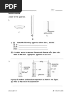 Form One Integrated Science End of Year Exam | PDF | Force | Buoyancy