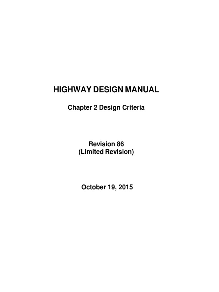 Highway Design Manual | Controlled Access Highway | Highway