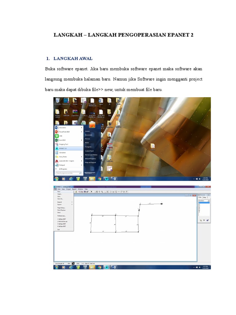 Tutorial Epanet-Aplikasi Perpipaan-Otodidak Tutorial Pemula | PDF