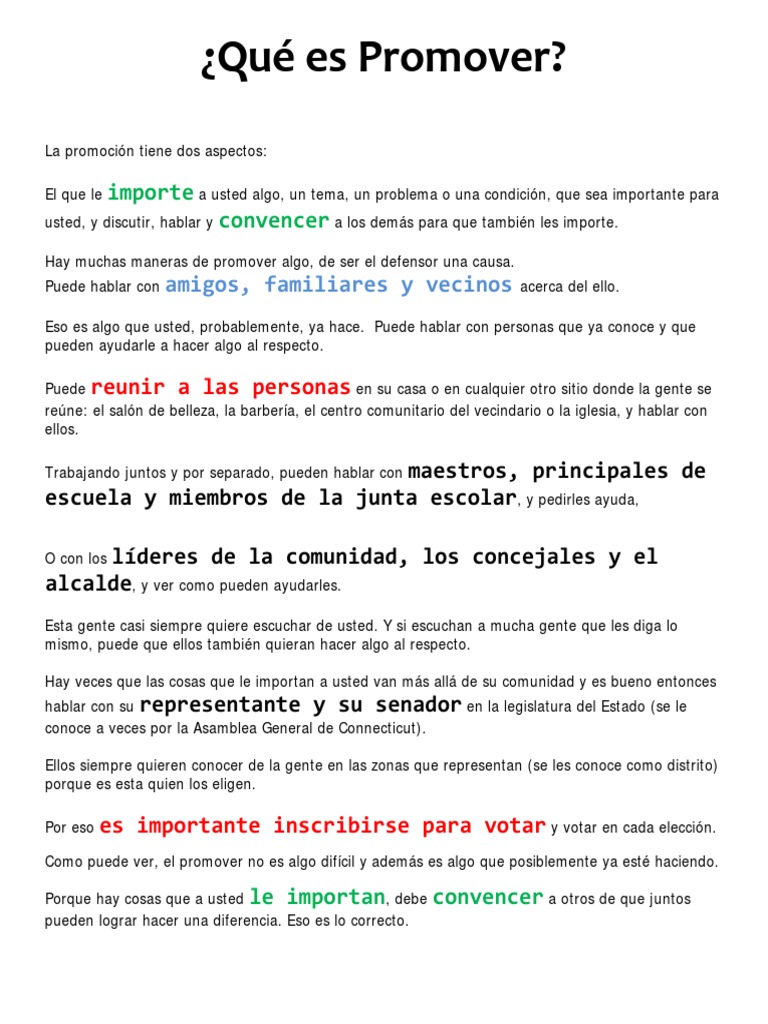 Que Es Promover | PDF