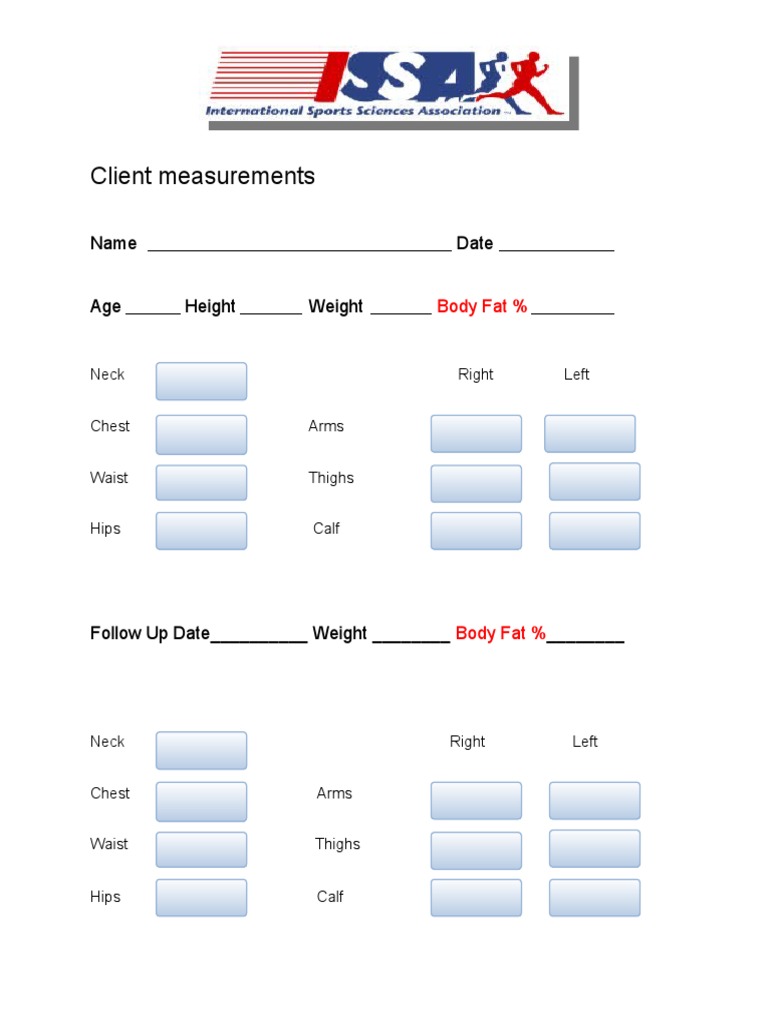 PT Client Measurements | PDF