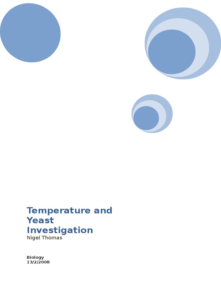 Effect of Temperature on Yeast Fermentation | PDF | Science & Mathematics