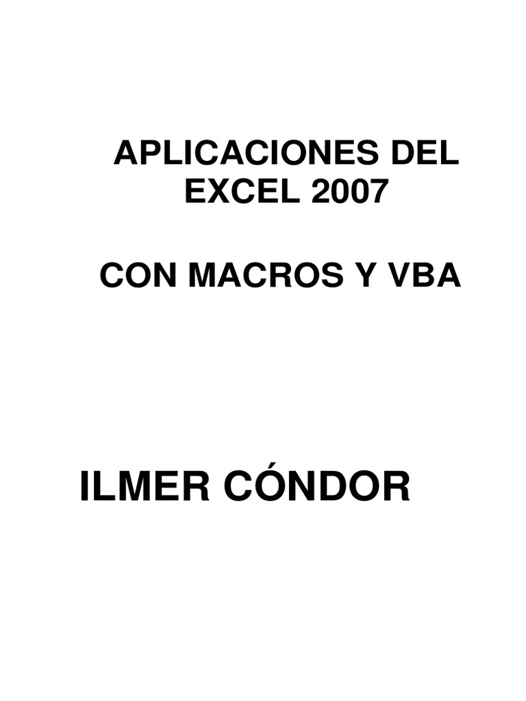 Manual Programacion Macros en Excel | PDF | Objeto (informática) | Microsoft Excel