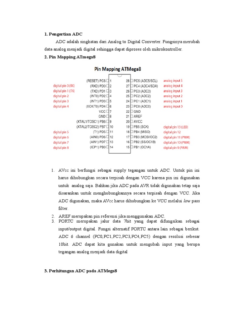 Adc Atmega8 | PDF | Metode & Bahan Ajar